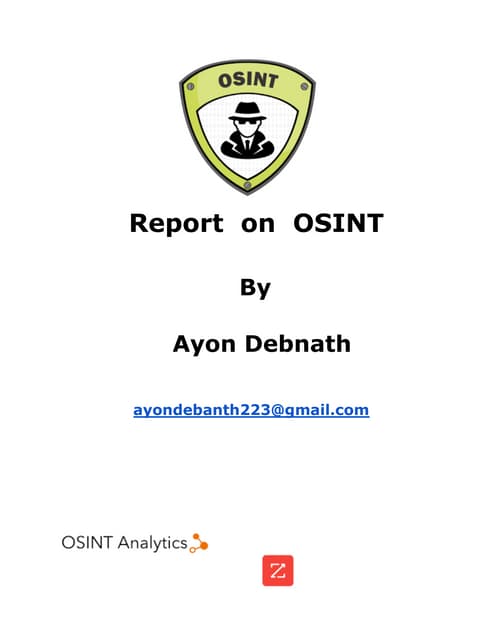 Report On Osint Pdf