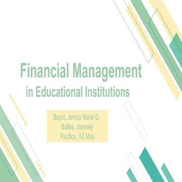 Financial Management in Educational Institution.pptx | Business ...