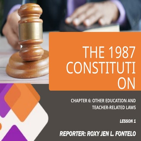 The 1987 Constitution of the Republic of the Philippines – Article xiv ...