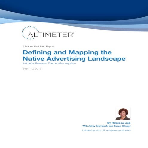 [Report] Defining and Mapping the Native Advertising Landscape, by ...