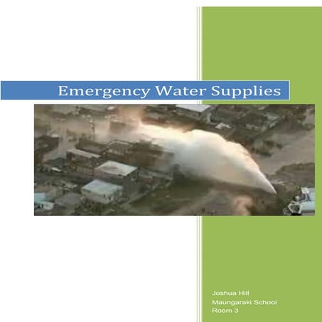 Report emergency water supplies | PDF