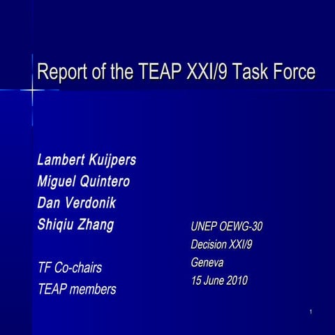 Report of-the-teap-xxi-9-task-force | PPT