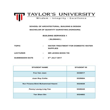 Report water treatment for domestic water supplies (2) (1) | PDF