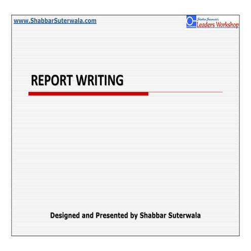 Report writing | PPT