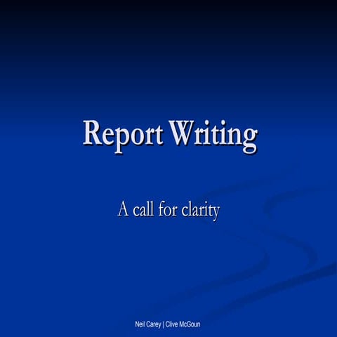 Report Writing | PPT