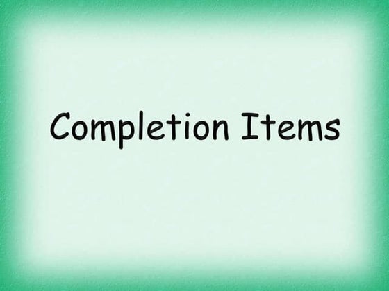 Completiontestppt | PPTX