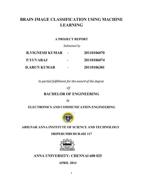 Anna University UG Project Report Format | PDF