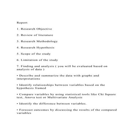 Report1. Research Objective2. Review of literature3..docx