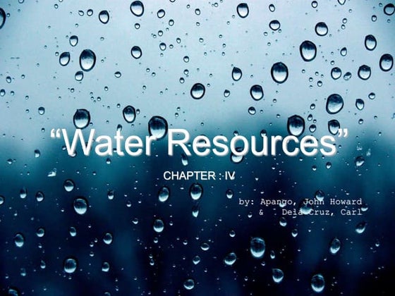 Grade 11 Chapter 4 Module Earth Science : Water Resources | PPTX ...