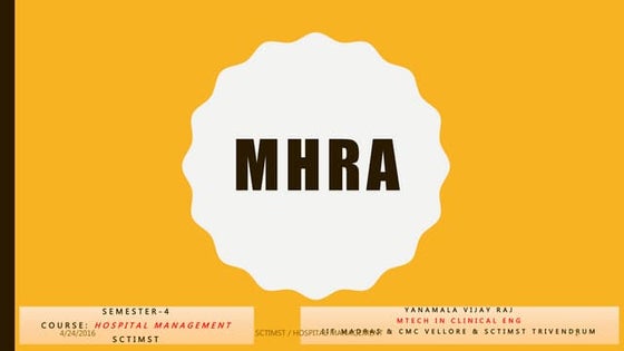 MHRA.pptx | Pharmaceutical Industry | Industries