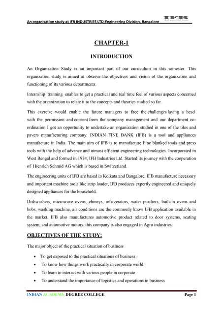 Ifb industries ltd | PDF