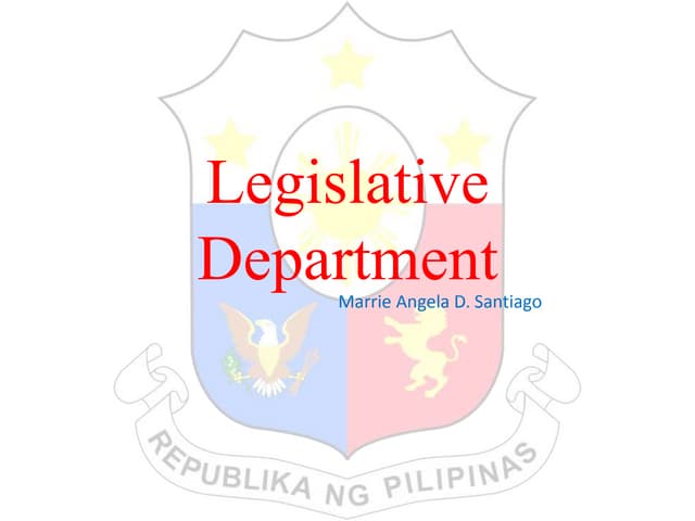 ROLES AND RESPONSIBILITIES OF THE PHILIPPINE SENATE AND HOUSE OF ...