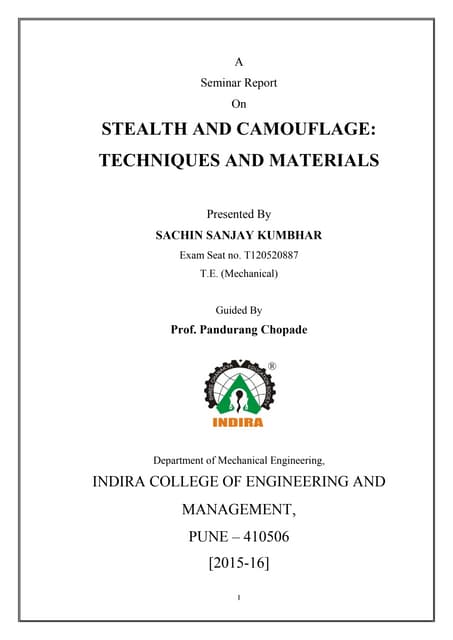A Review of Stealth Technology | PDF