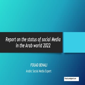 Report arabic social media 2022. fouad benali | PDF