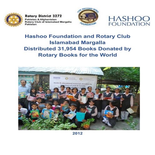 Hashoo Foundation and Rotary Islamad Margalla Distribued 31,954 Books Donated by Rotary Books ...