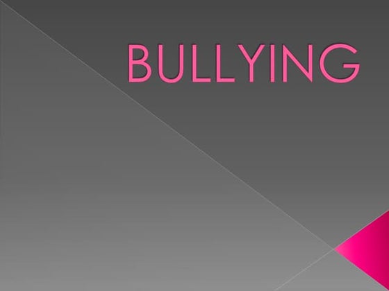 Anti-Bullying | PPT