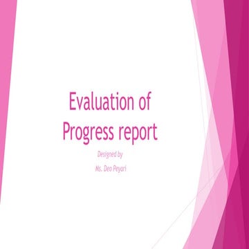 Progress Report | PPTX