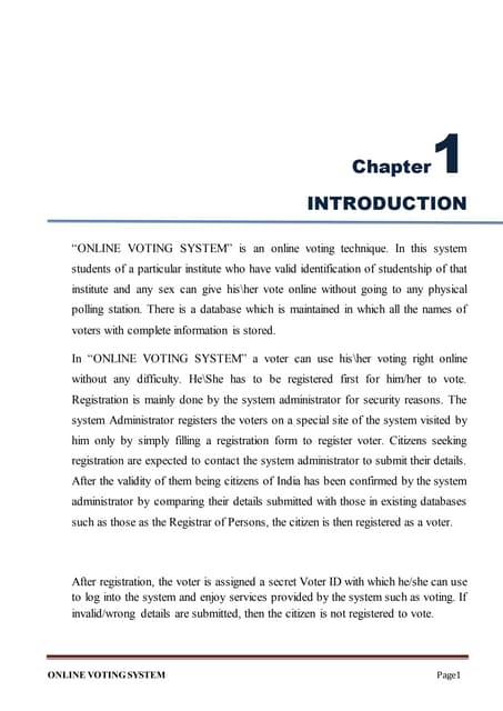 Online voting system project | PDF Online voting system project | PDF