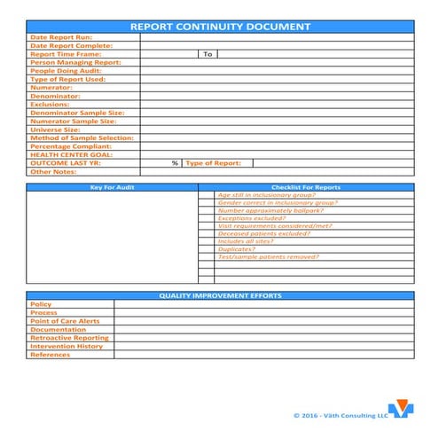 Report Continuity Document | PDF