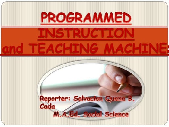 Programmed instruction | PPT