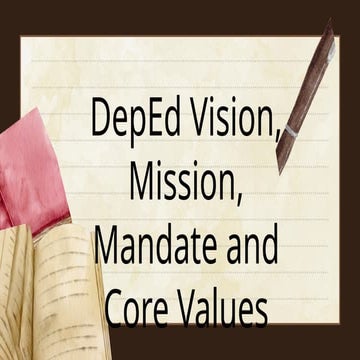 DepEd's New Vision, Mission and Core Values | PPTX