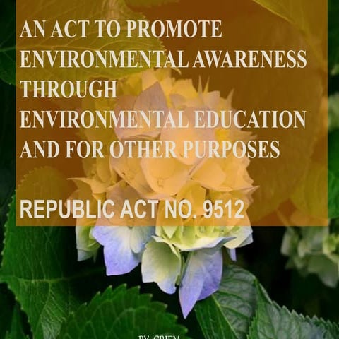 Ra 9729 Climate Change Act of 2009 | PPT