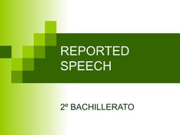 Reported Speech | PPT
