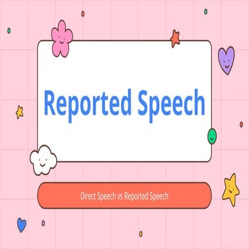 Reported Speech General Review and Practice | PPTX