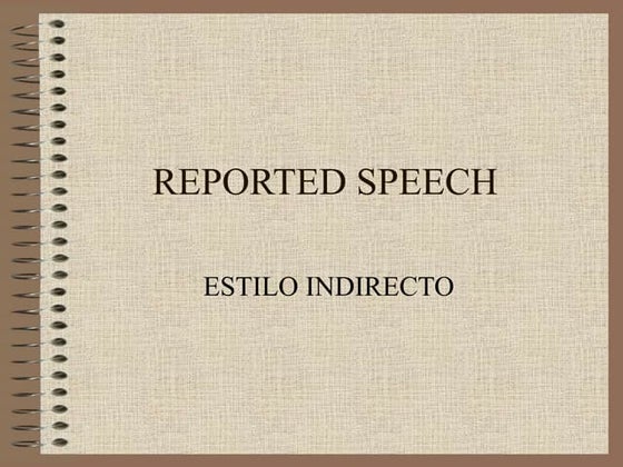 Reported speech-presentation | PPT