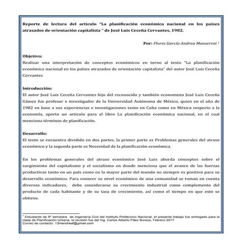 Economista José Luis Ceceña Cervantes_Artículo 2 | PDF