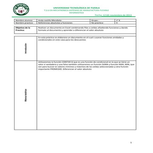 Reporte de practica 9 funciones y graficas | PDF