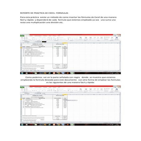 Reporte de practica 2 excel | PDF