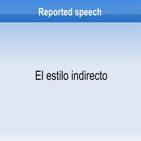 Reported speech | ODP