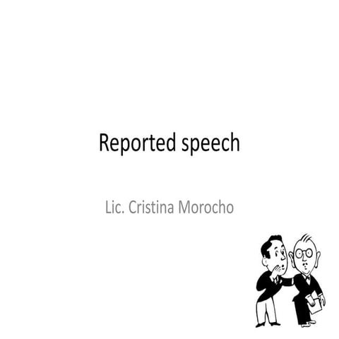 Reported speech | PPTX