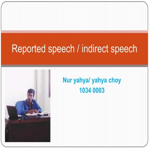 Reported speech | PPT