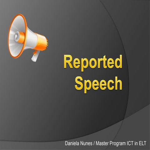 Reported Speech | PPT