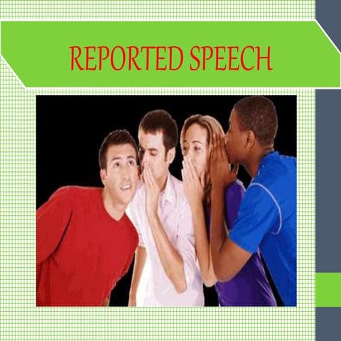Reported speech | PPT