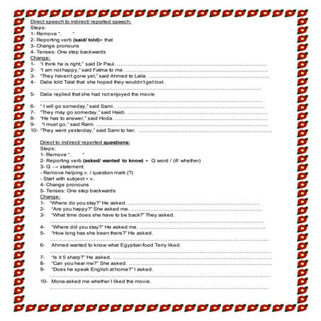 Reported Speech | DOCX