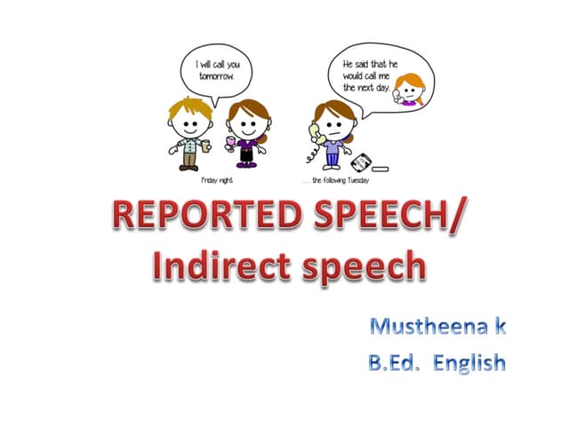 Reported speech | PPT