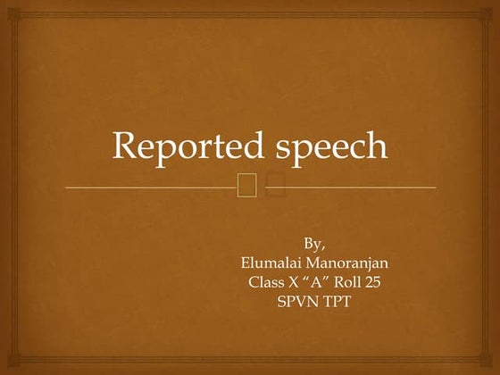 Direct And Indirect Speech | PPTX