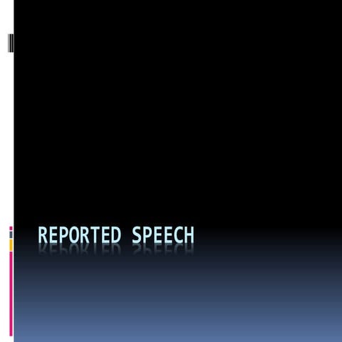 Reported speech | PPTX
