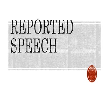 English grammar Reported Speech how to use .pptx