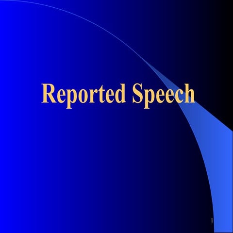 Reported Speech including reported questions.ppt