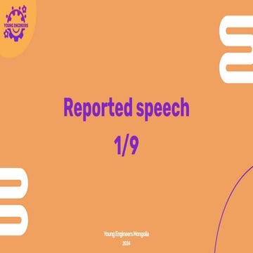 Mastering Reported Speech: Rules and Usage in English Grammar | PDF