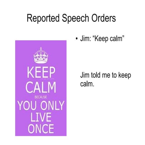 Reported speech. orders. 13.b | ODP