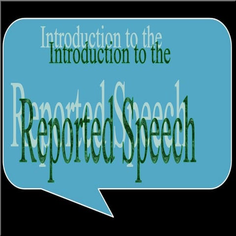 Reported speech 1 | PPS