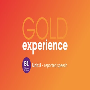 reported speech B1 rules or reported speech .pptx
