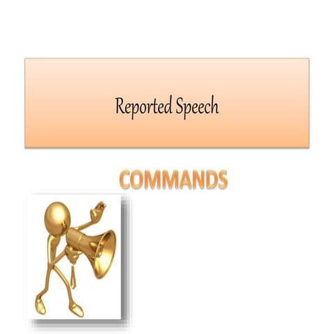 Reported speech commands | PPT