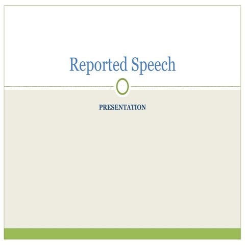 Reported Speech | PPT