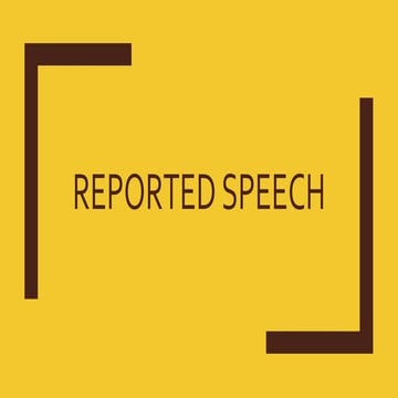 Reported speech | PPTX